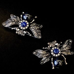 Vintage | Jewelry | Vintage Style Crystal Adorned Solid Queen Bee ...